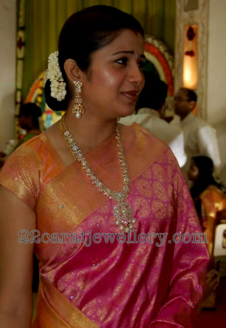 Sangeeta in Diamond Long Set - Jewellery Designs