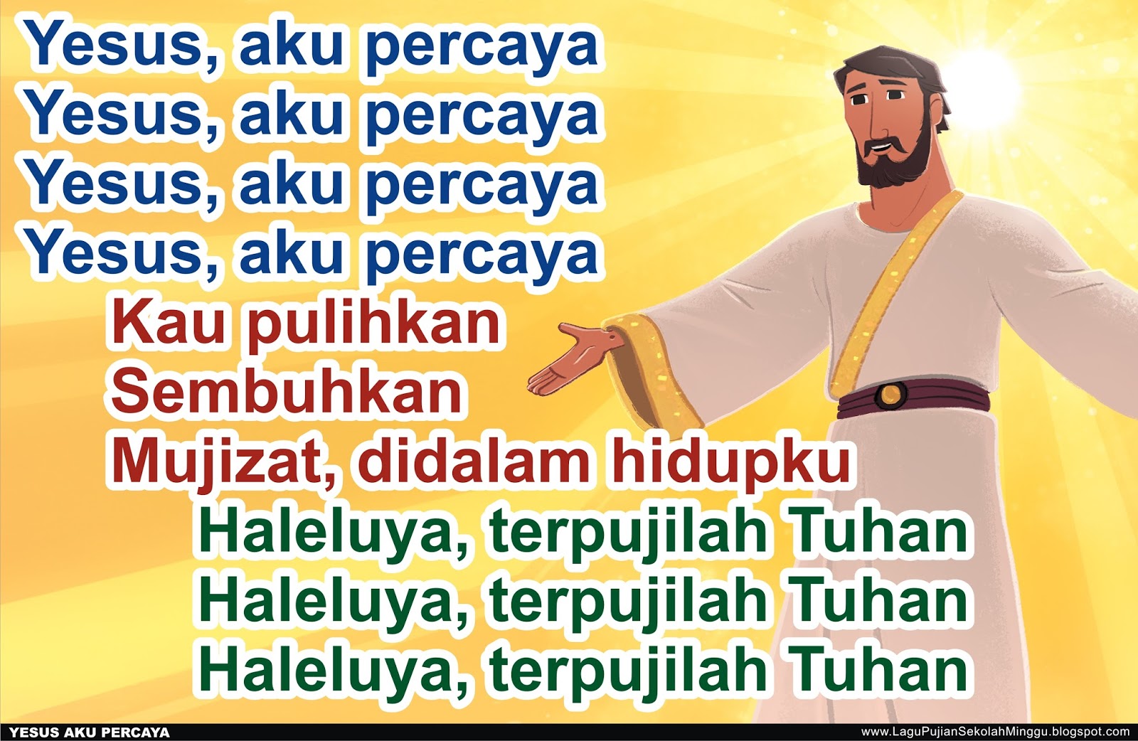 Lirik Lagu Pujian Rohani Kristen Sekolah Minggu Gereja Tuhan Yesus ...