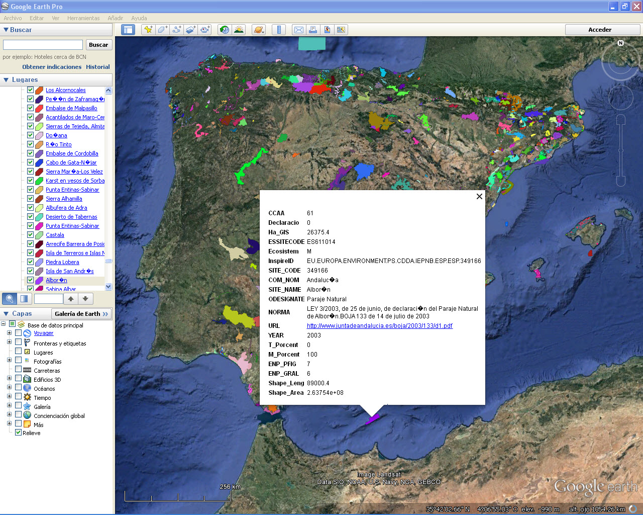 Cartografía Digital: Google Earth Pro: importar datos SIG.