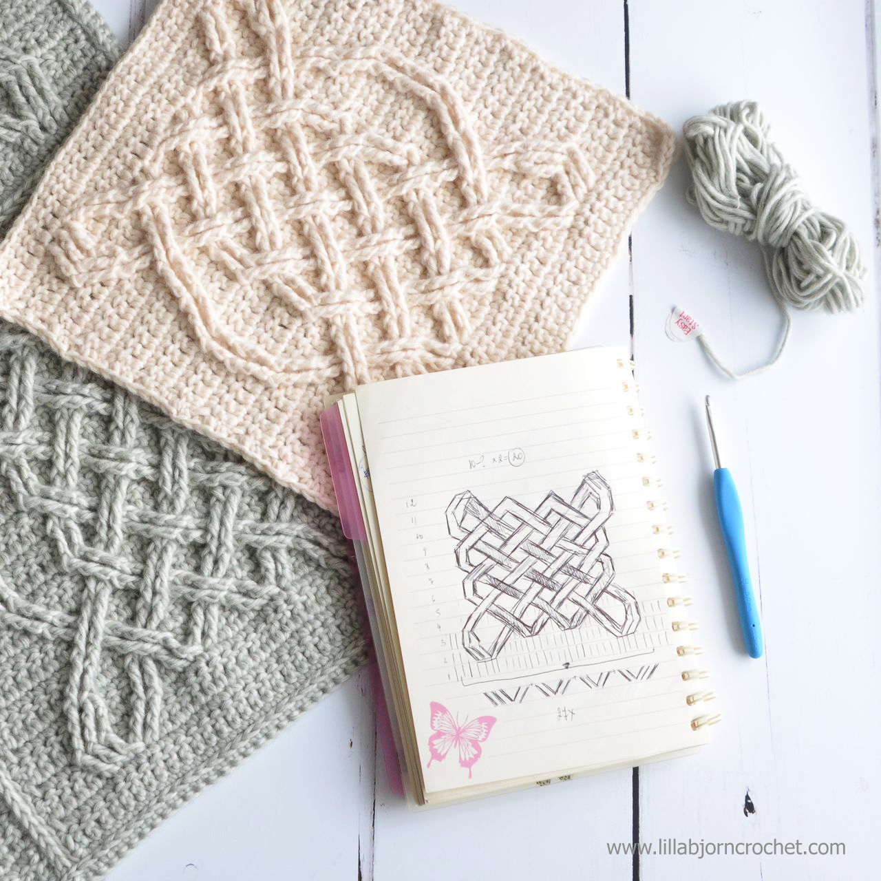 Squares and Cables… wip in progress | LillaBjörn's Crochet World