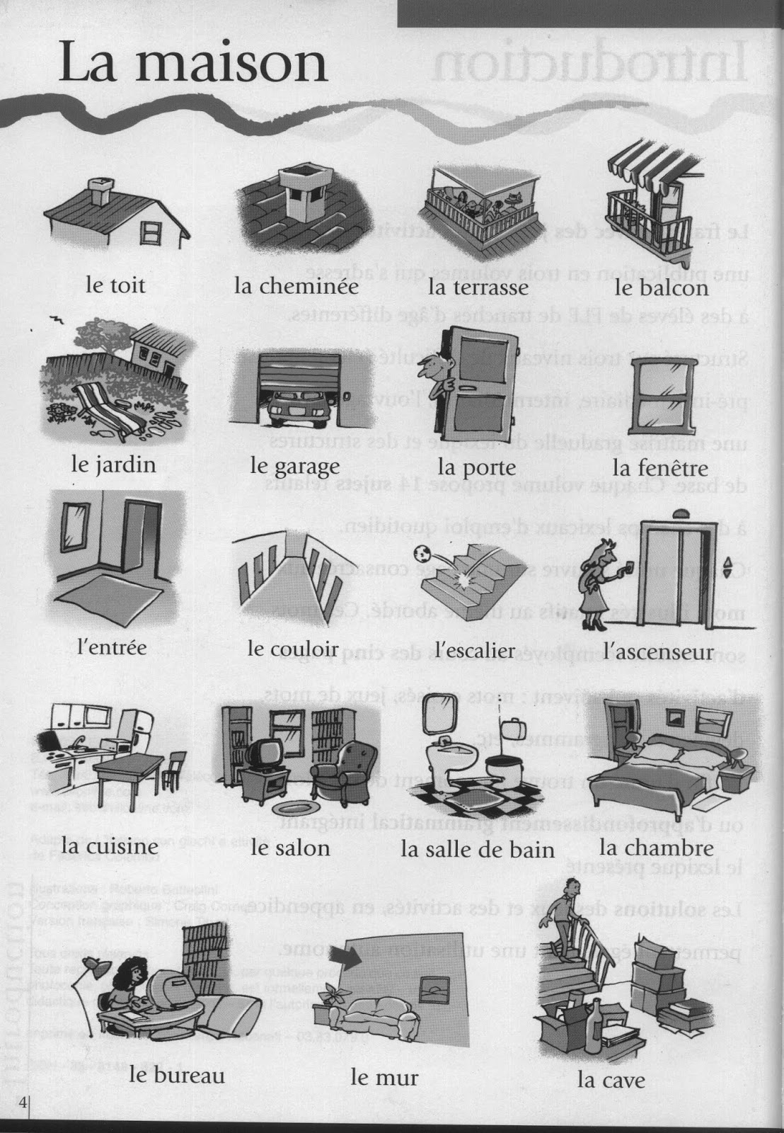 FRANÇAIS ÉLÉMENTAIRE. : Vocabulaire: La maison (la casa).