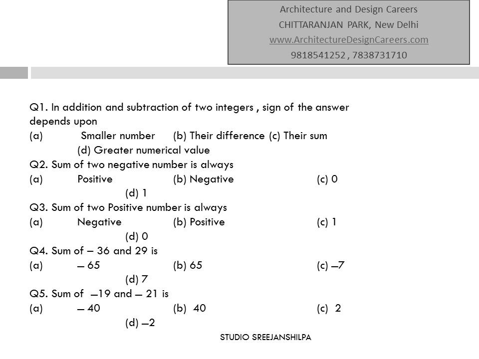 Architecture and Design Careers: UCEED SAMPLE QUESTIONS