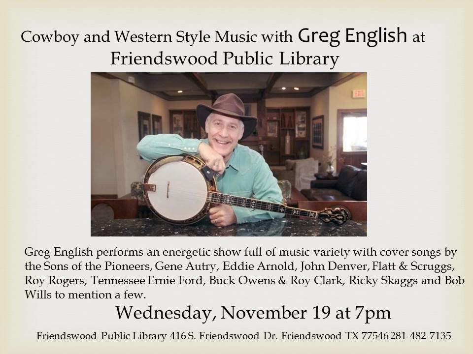 from the reference desk: Western Singer Greg English at FPL