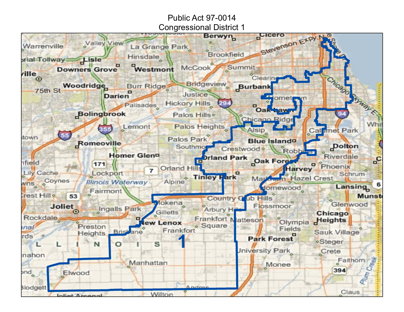 Will County Politics: Manhattan, Illinois Congressional District Map 2012