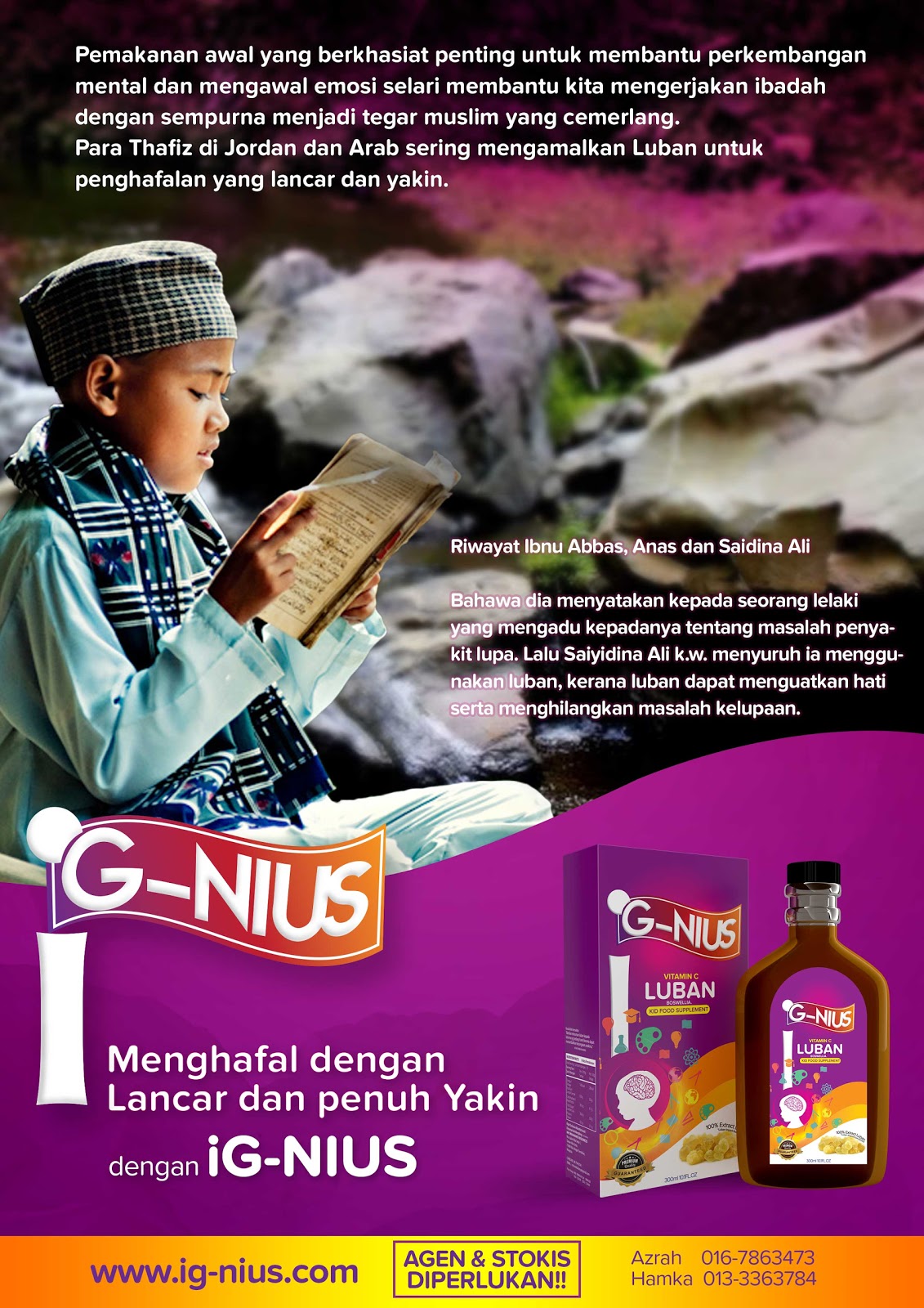 Produk sunnah - Ignius Luban untuk anak anda dan ibu mengandung | Anak ...