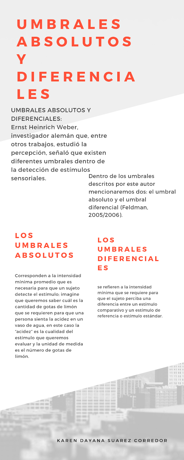 PSICOLOGÍA DEL DLLO : UMBRALES ABSOLUTOS Y DIFERENCIALES
