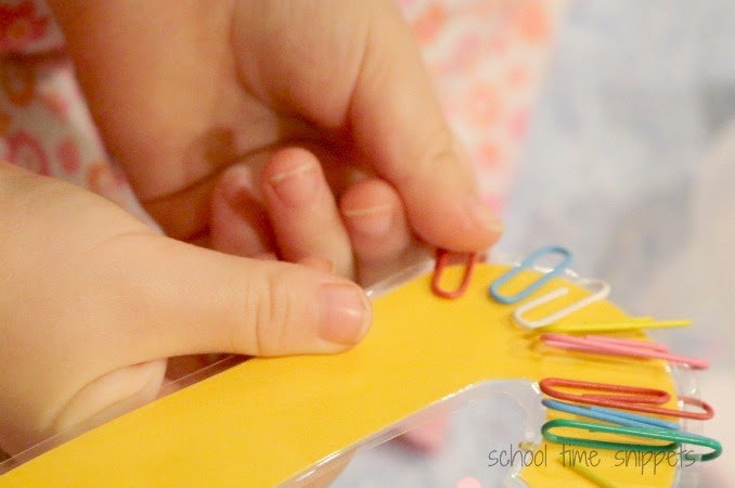 Paperclip Candy Cane Patterns Fine Motor Activity | School Time Snippets