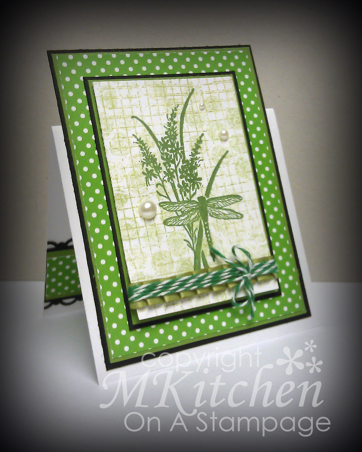 On A Stampage...: Going green...on a totally white day.