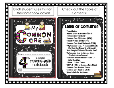 Sassy in Second: 4th Grade Common Core Notebook!