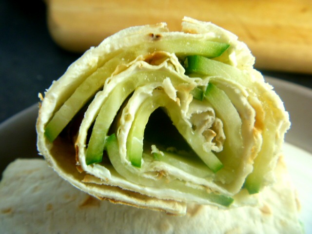 Slice of Southern: Cucumber and Cream Cheese Lavash Wraps