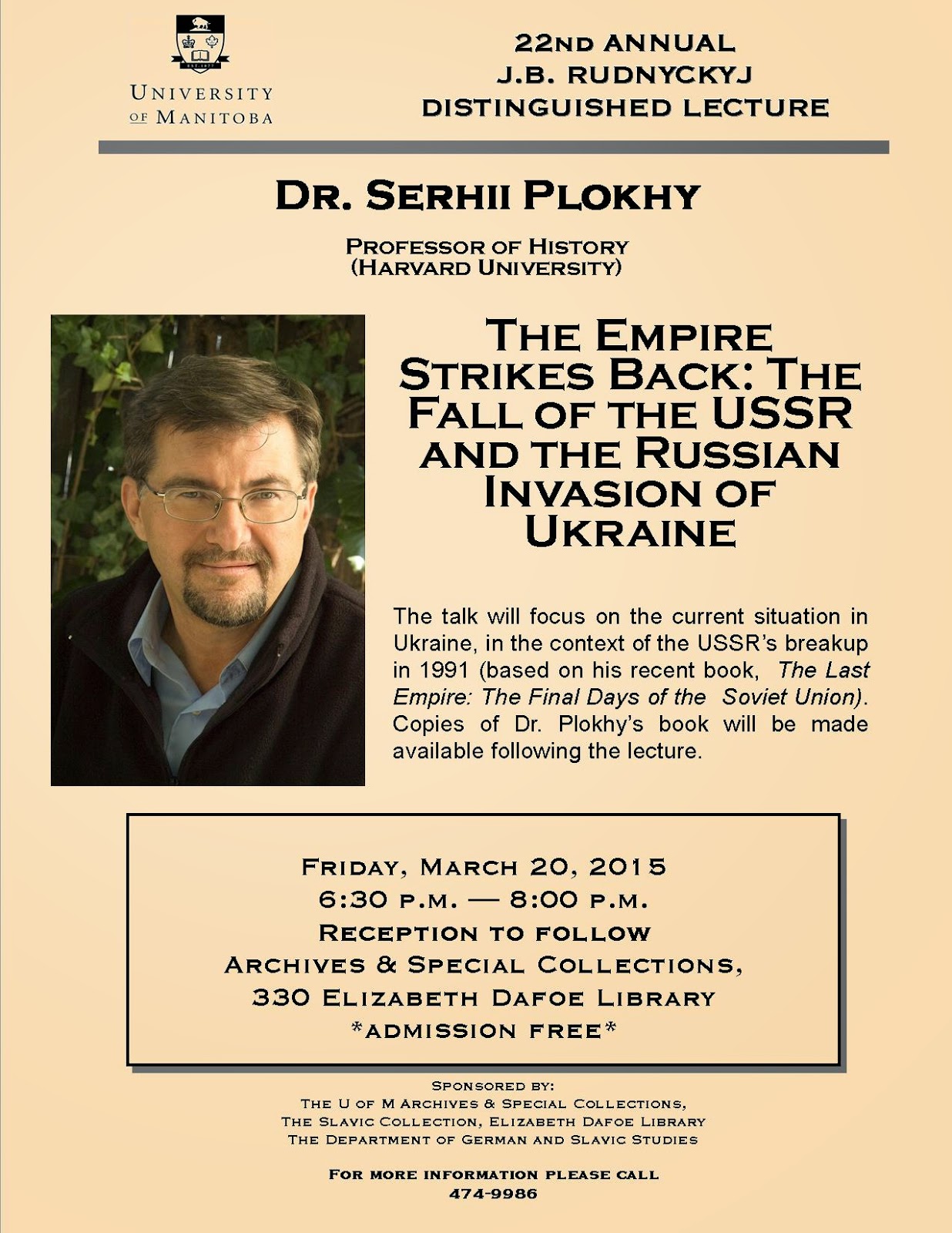 Slavic Studies - The University of Manitoba: March 2015