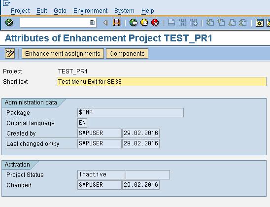 Menu Exit - Learn SAP Program