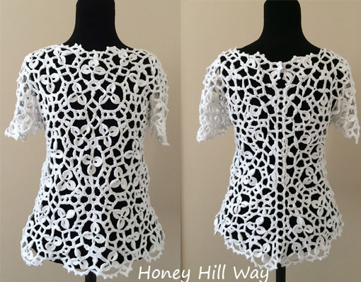 Honey Hill Way: Crochet top from triangle motifs ( + chart)