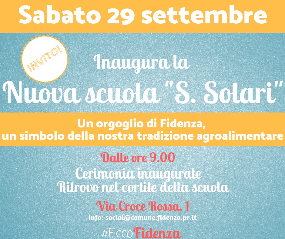 Fidenza: La Nuova scuola "S. Solari" si presenta alla città