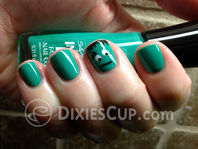 Dixie's Cup: Frankenstein Nail Art