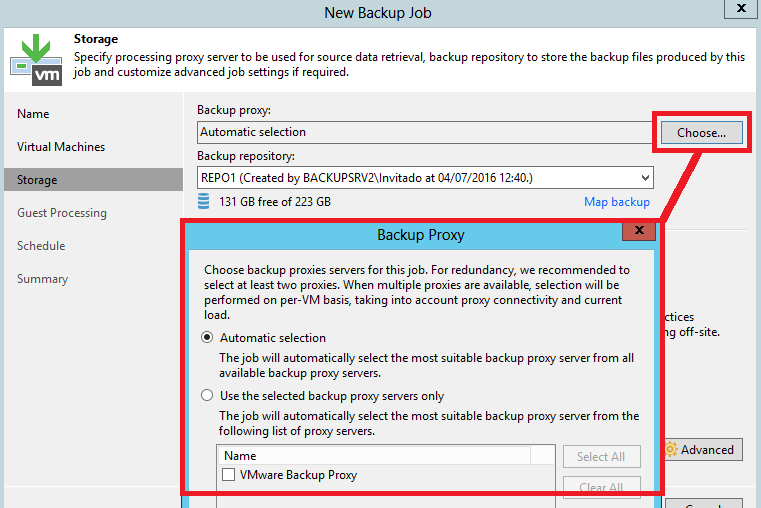 Veeam Backup: Proxy Affinity | SYSADMIT