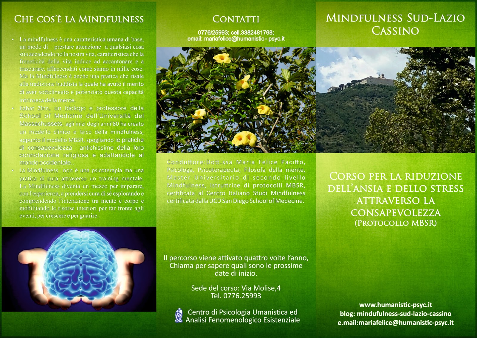 Maria Felice Pacitto - Mindfulness Sud-Lazio: 2018