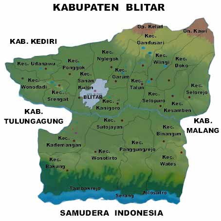 Peta Kota: Peta Kabupaten Blitar