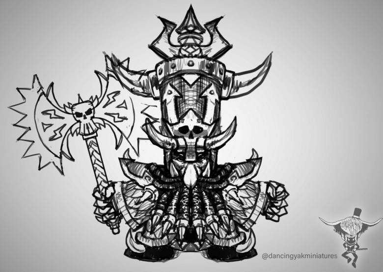 10mm Wargaming: Concept Art for The Hero from Dancing Yak Miniatures