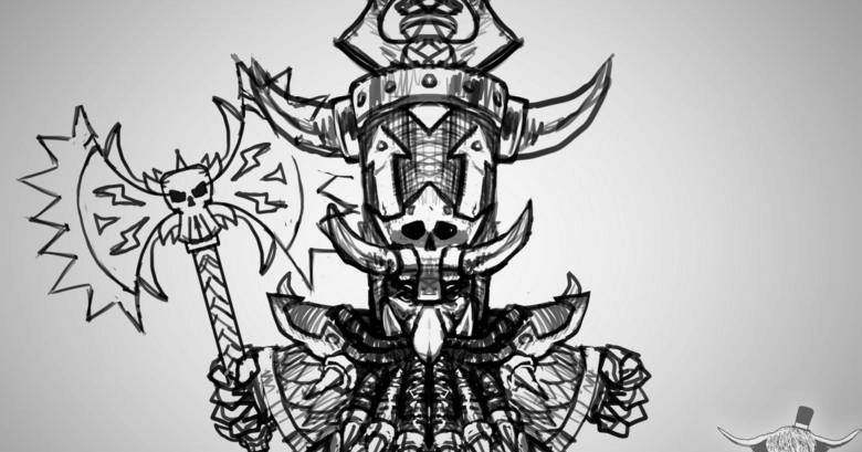 10mm Wargaming: Concept Art for The Hero from Dancing Yak Miniatures