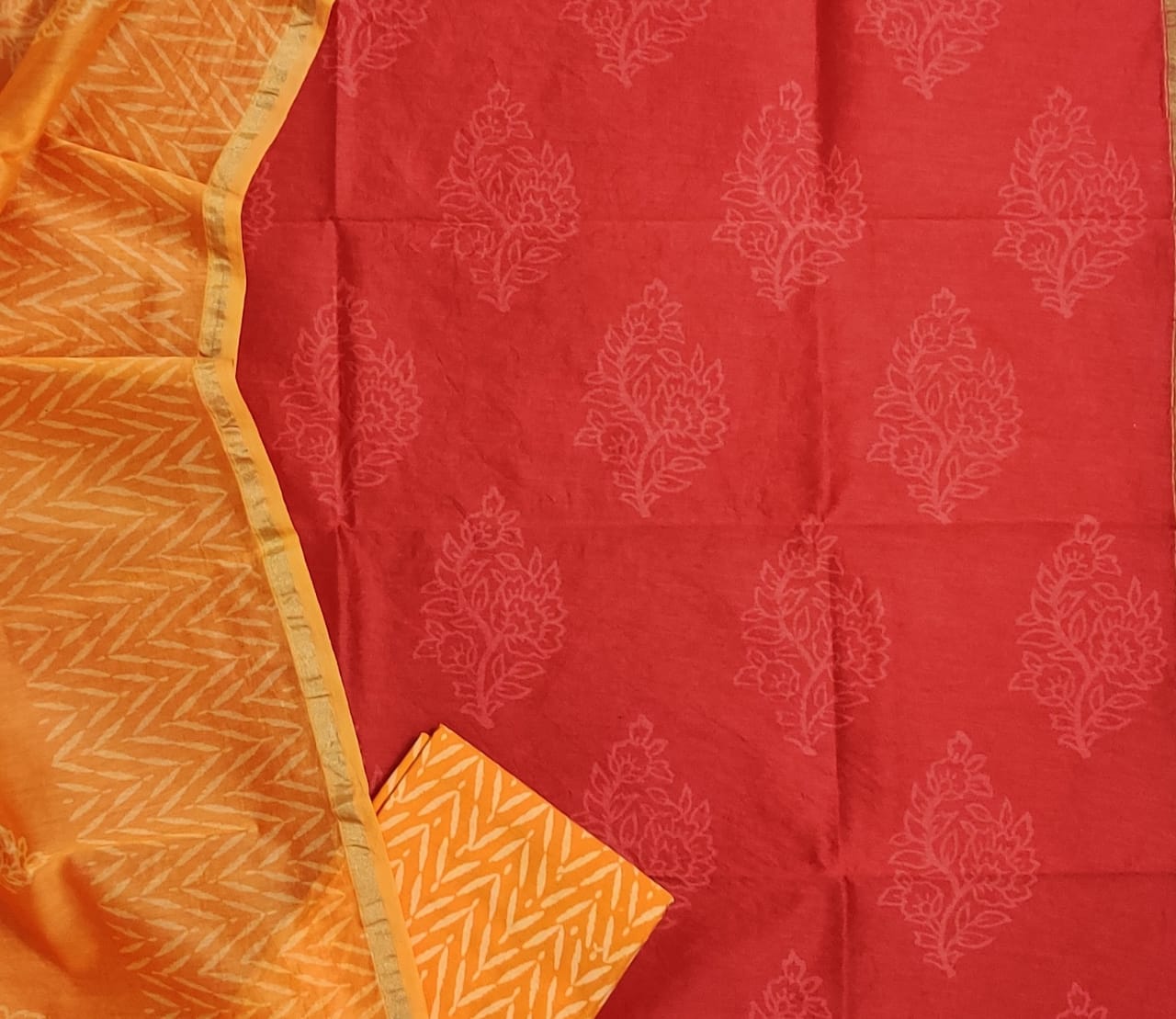 Chanderi silk dress materials
