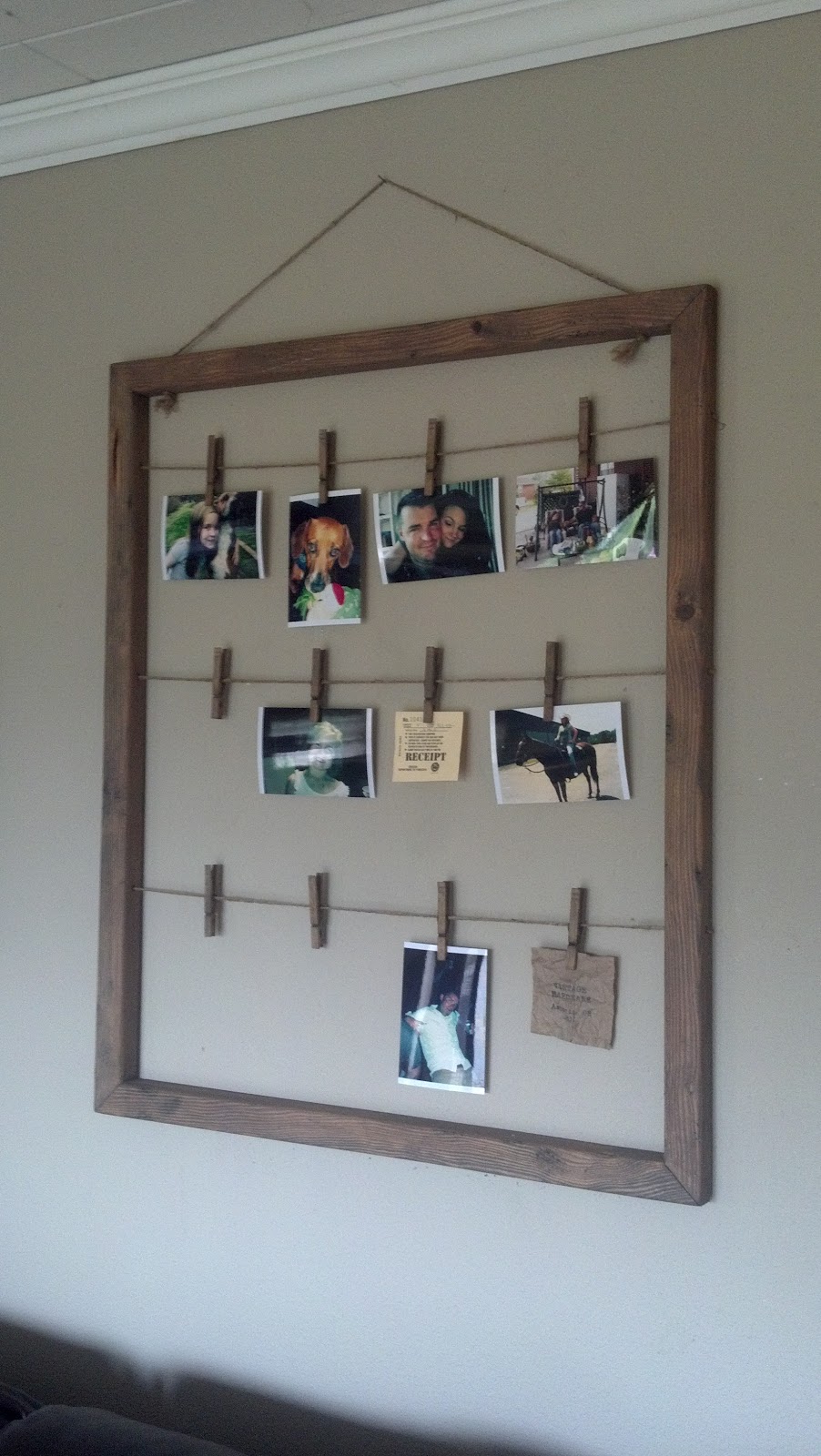 The Antique Craftsman Blog: Clothes Pin Photo Hanger