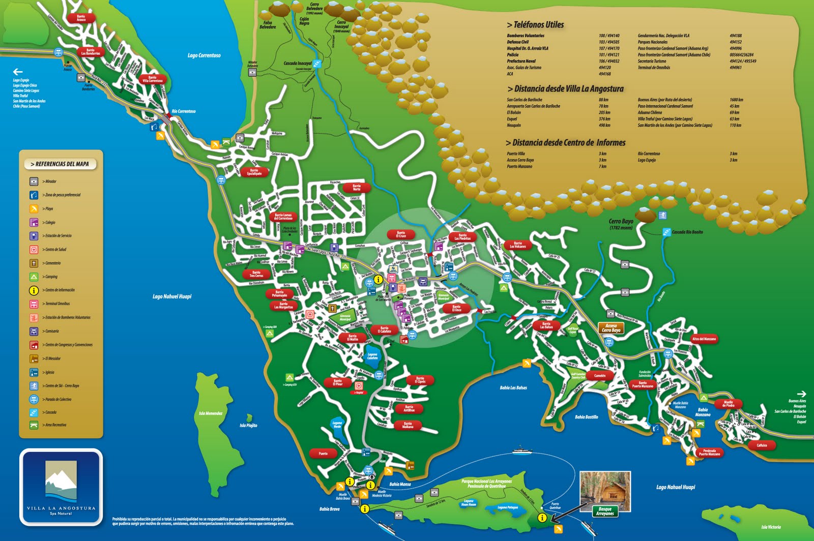 Villa La Angostura: Mapas