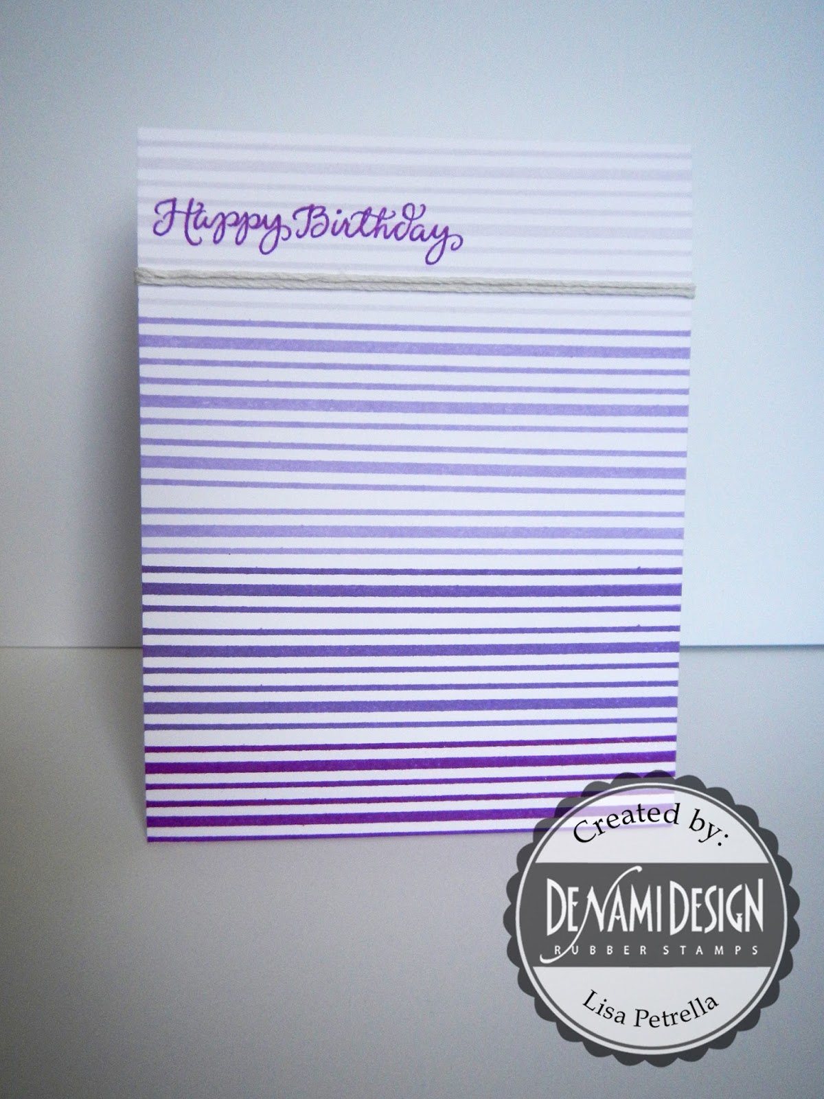 DeNami Design Blog: Monochromatic/Neutral Cards- Day 1 "Birthday Stripes"