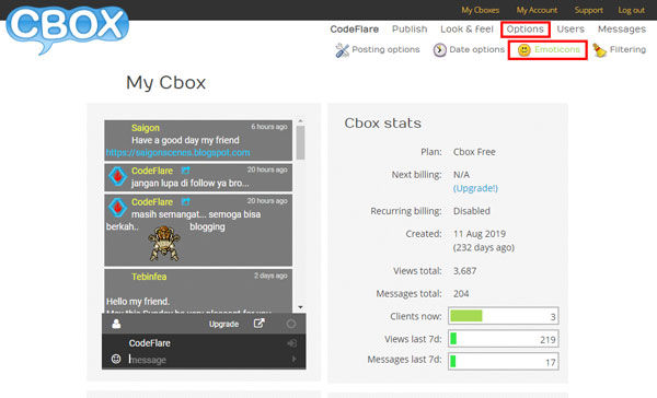 Cara Membuat Keren Tampilan Chat CBOX Blogger Versi Gratis - CodeFlare