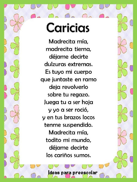 Fichas de Primaria: Poesías día de la madre