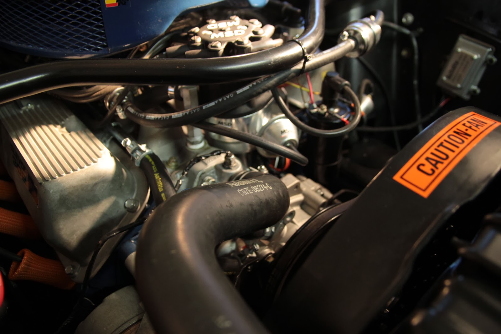 1970 Mustang Plain Jane Sleeper: The New Engine bay