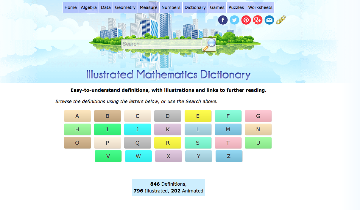 Time to Talk Tech : Illustrated Math Dictionary - great resource for ...
