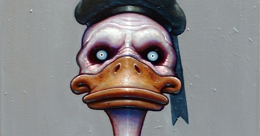 In The Mouth Of Dorkness: Dork Art: Scary Ass Donald Duck