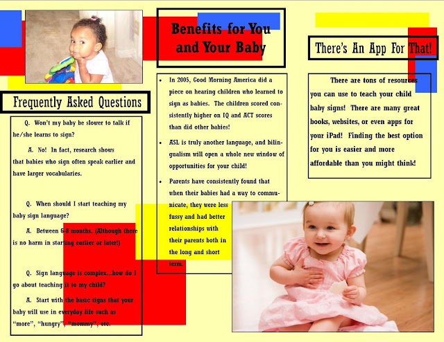 English 255 Journal: Baby Sign Language Brochure