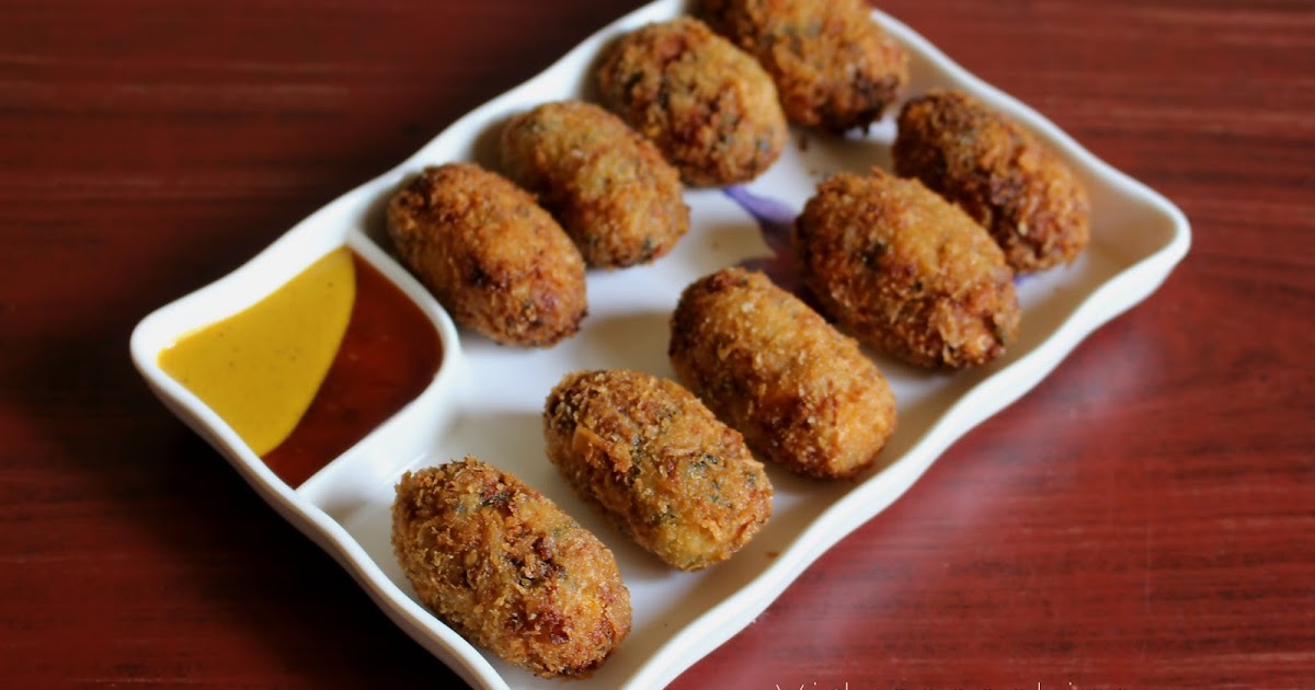 Spinach, Corn and Rice Croquettes Recipe (Cheesy Rice Cutlet)