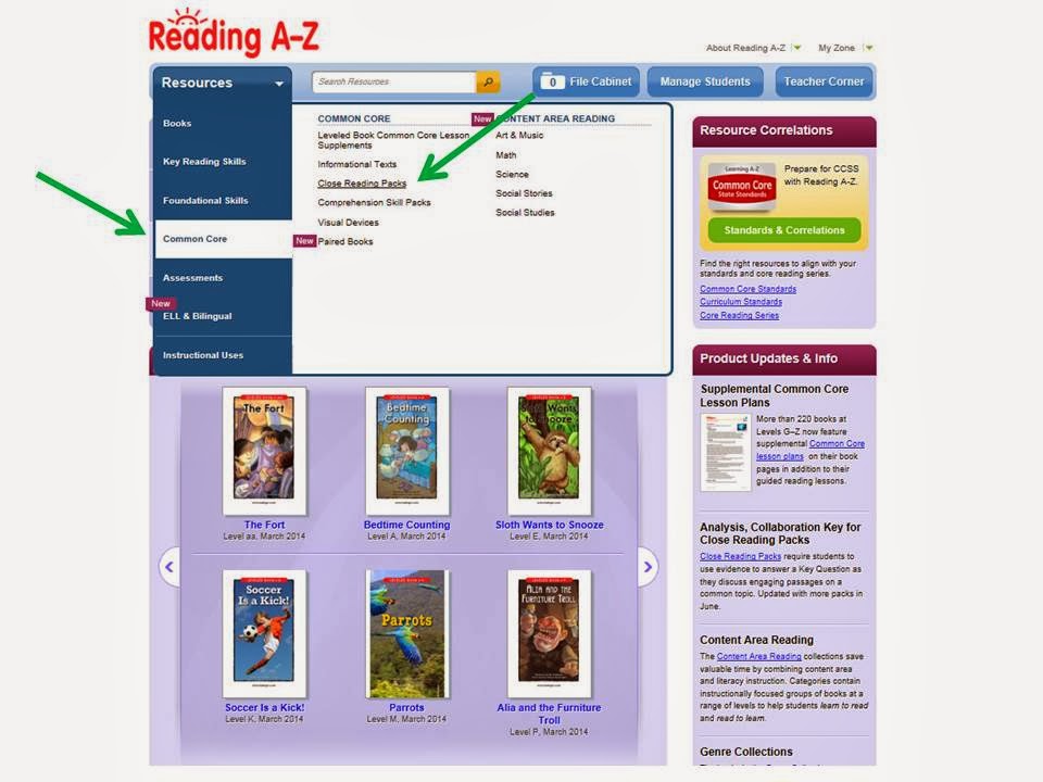 Close Reading and Reading A to Z - Literacy Without Worksheets