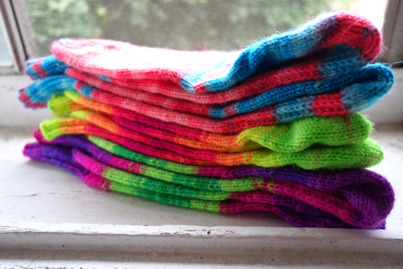 Lynn One, Purl Two: The Summer of Neon Socks