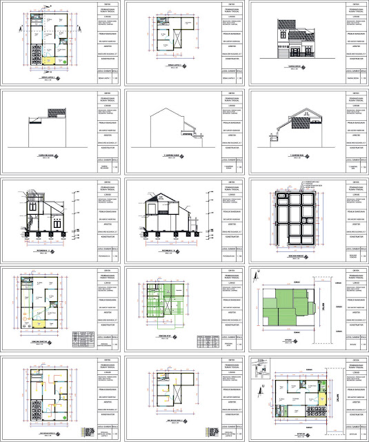 Contoh Gambar IMB Rumah Tinggal 2 Lantai ~ DAS Studio Arsitek
