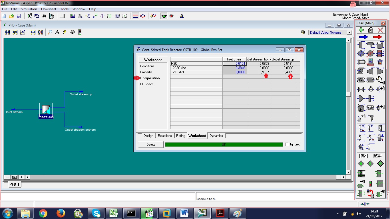 Simulation With Aspen HYSYS: Simulation of Reactor Operations (CSRT ...