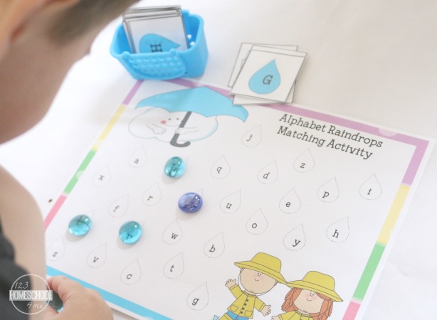 FREE ABC Raindrop Matching