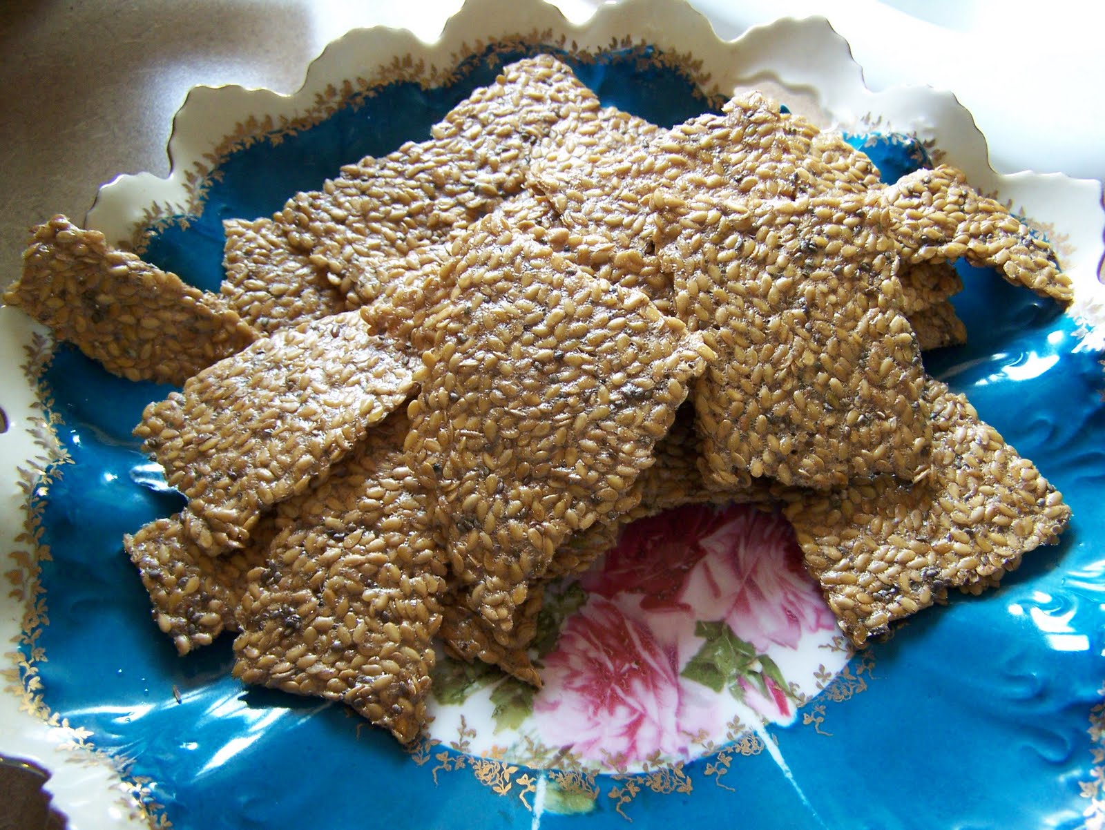 Maple Cinnamon Flax Crackers