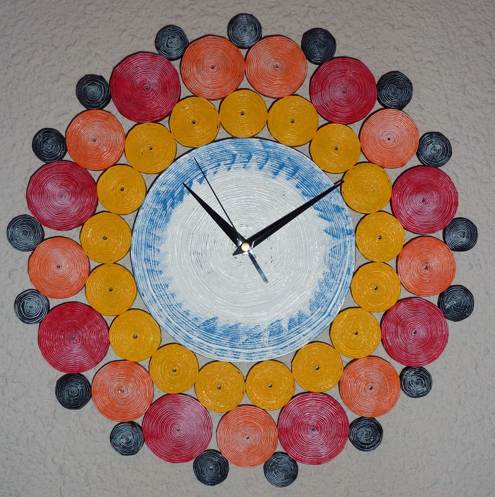Manualidades... con mis dos manos izquierdas: Un reloj de pared diferente.
