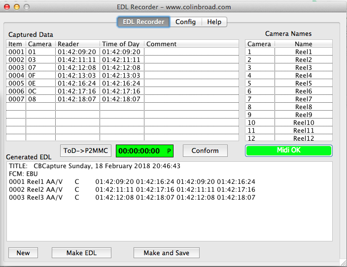 Keep in Sync: EDL Recorder Software