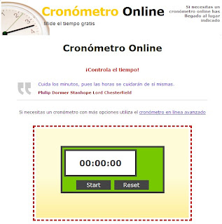 Tecnología habitual: Otro cronómetro online
