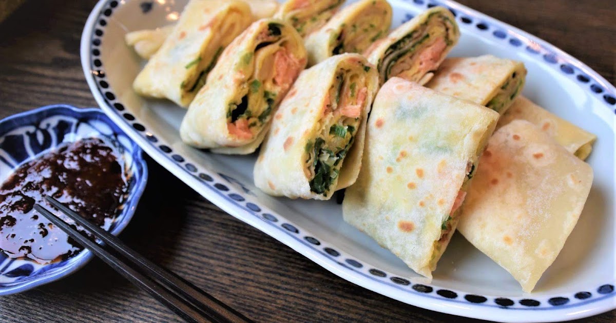 Recipes for Tom: Taiwan-fu tamago kureepu / dan bing / Taiwanese egg crepes