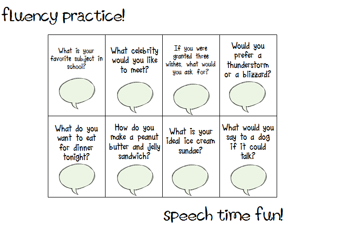 Fluency Pack!! - Speech Time Fun: Speech and Language Activities