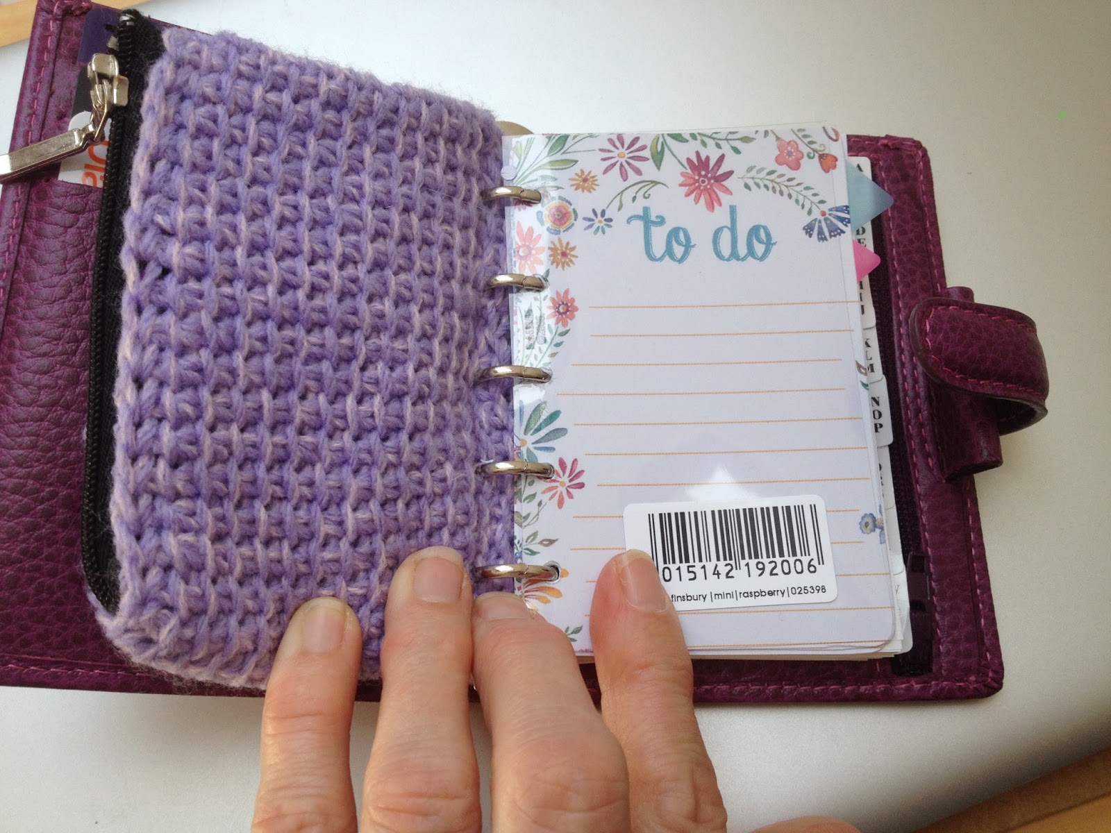 My Filofax Blog: Crocheted mini Filofax purse