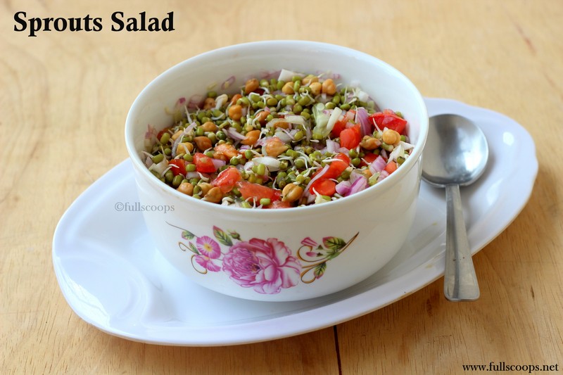 Sprouts Salad ~ Full Scoops - A food blog with easy,simple & tasty recipes!
