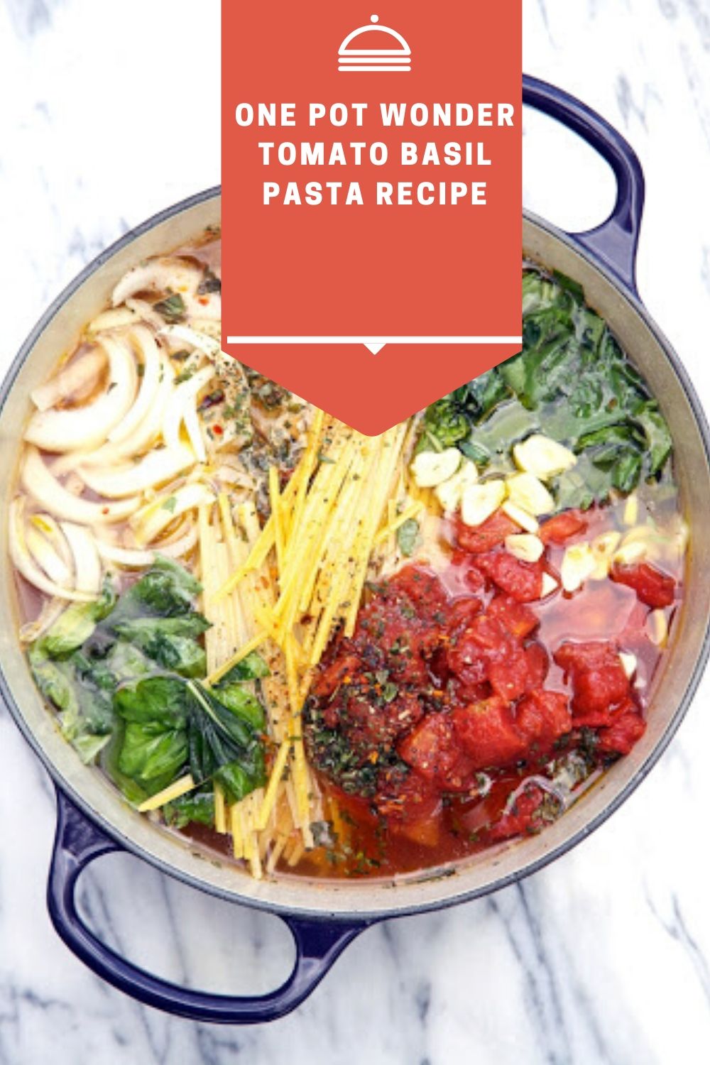 ONE POT WONDER TOMATO BASIL PASTA RECIPE