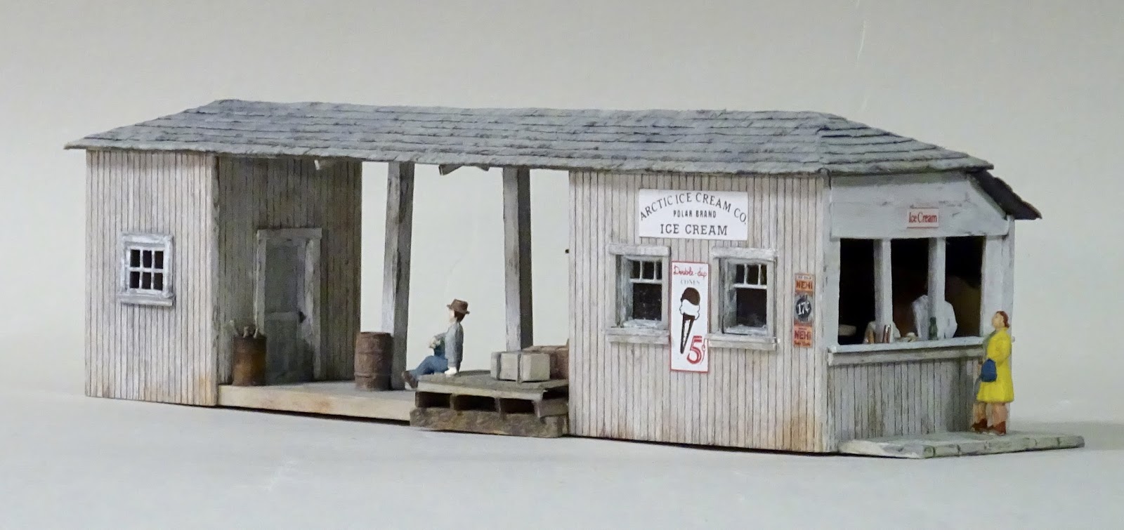 Model Railroad Minutiae: Trackside platform sheds model complete